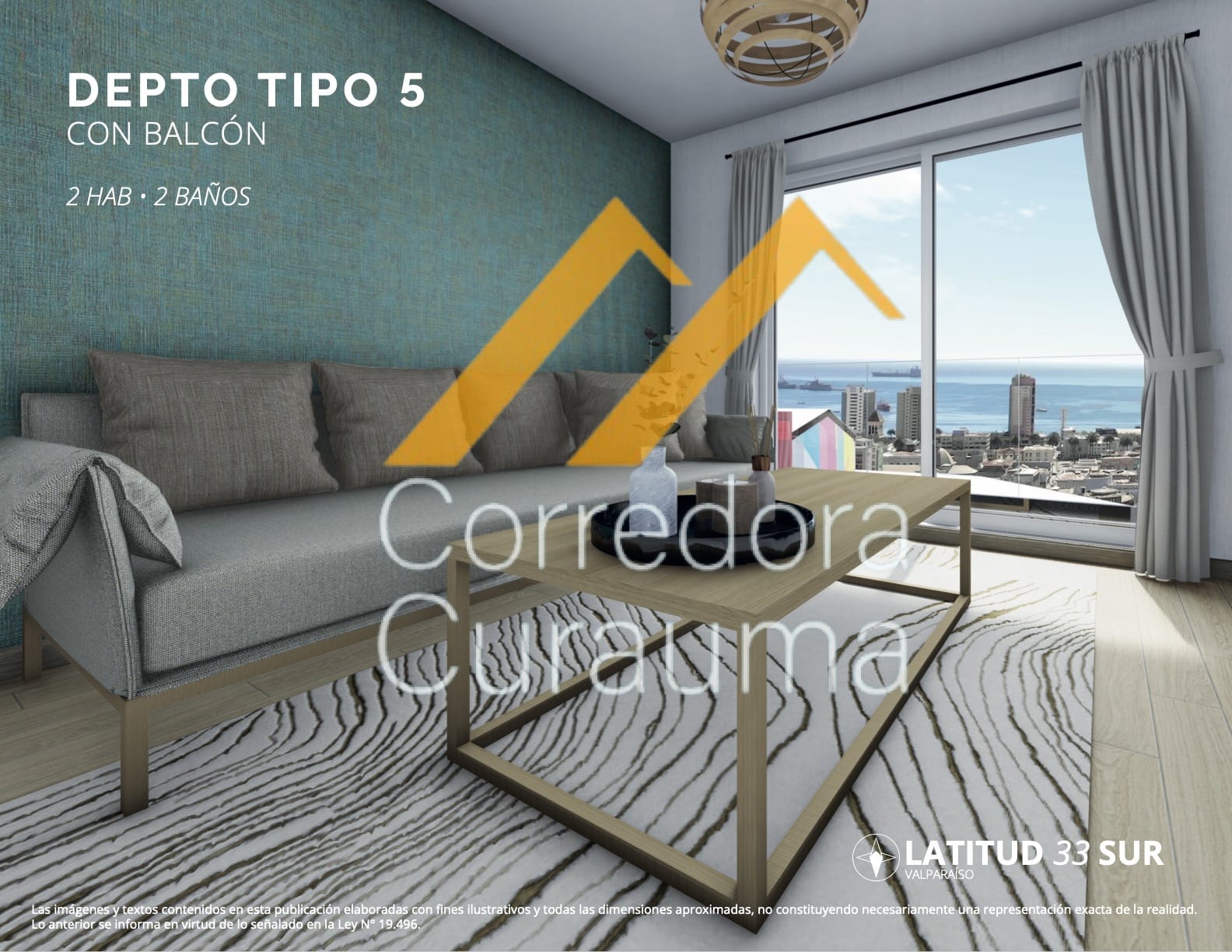 Edificio “Latitud 33° SUR” Valparaíso. - Corredora Curauma